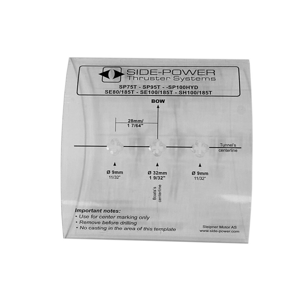 Drilling template tunnel SE80/100 6mm tunnel thicknes Ø185mm - Sleipner Finland